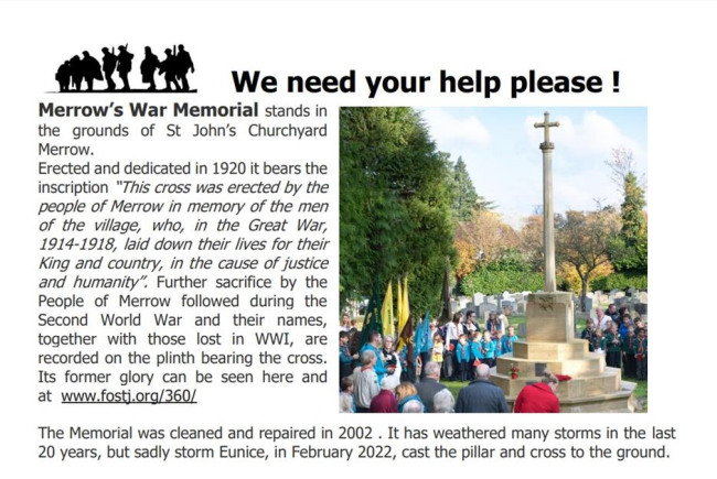 War Memorial Merrow Guildford